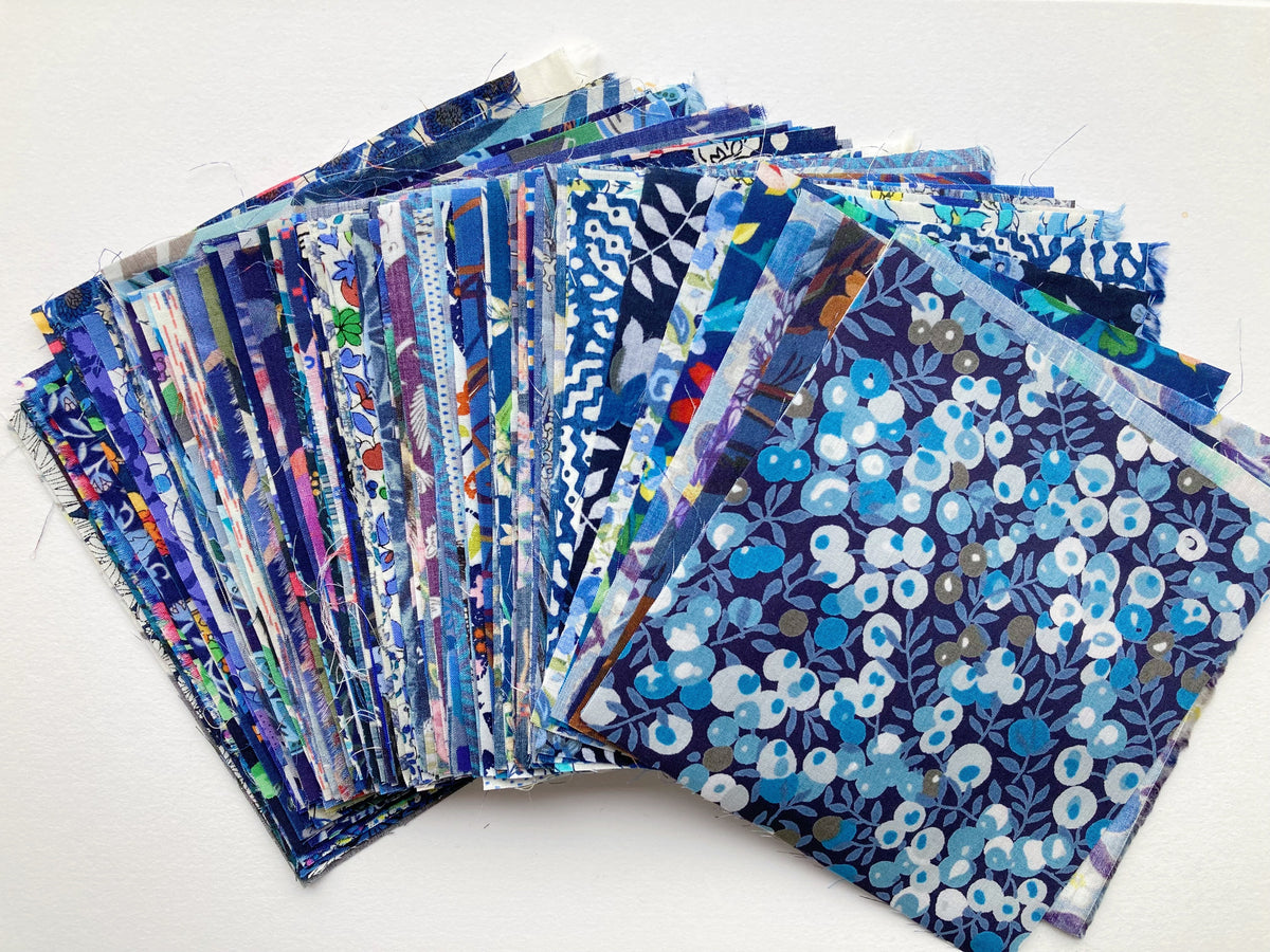 Trente et Un Special Fabrics《ブルー系》 約10cm角100枚セット – mercerie trenteetun